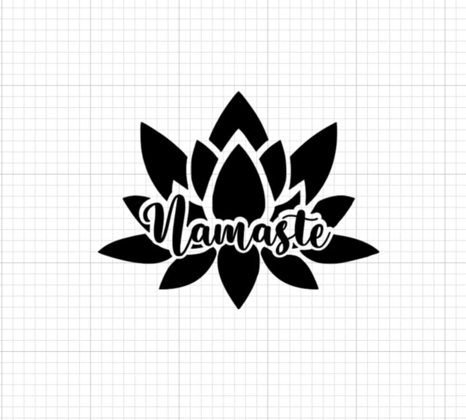 Namaste Lotus Vinyl Car Decal Sticker - Etsy