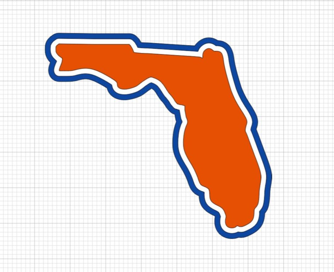 State of Florida Layered Vinyl Car Decal Sticker - Etsy