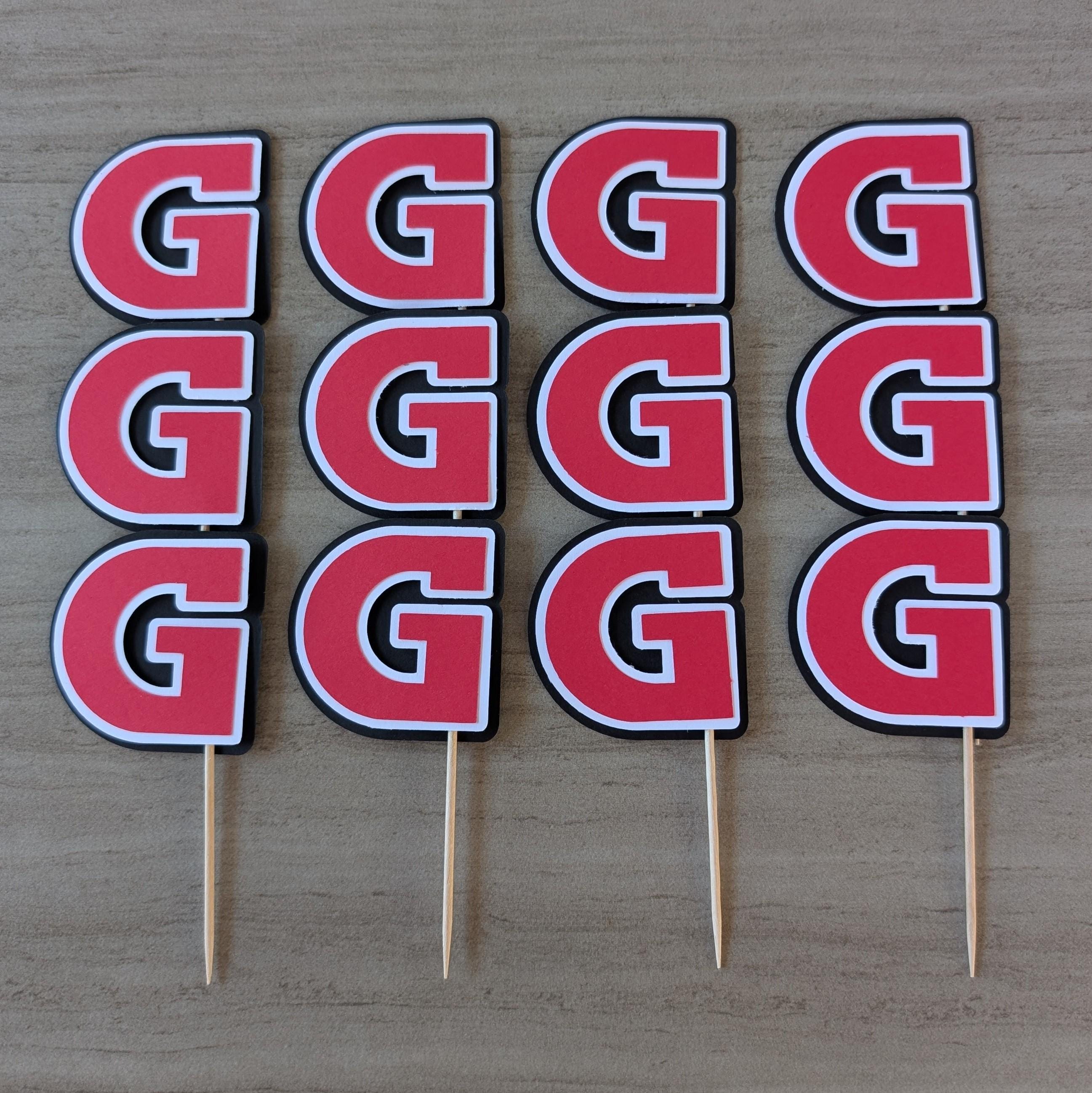 G Cupcake Toppers for Cupcakes - Red, White, Black - Etsy