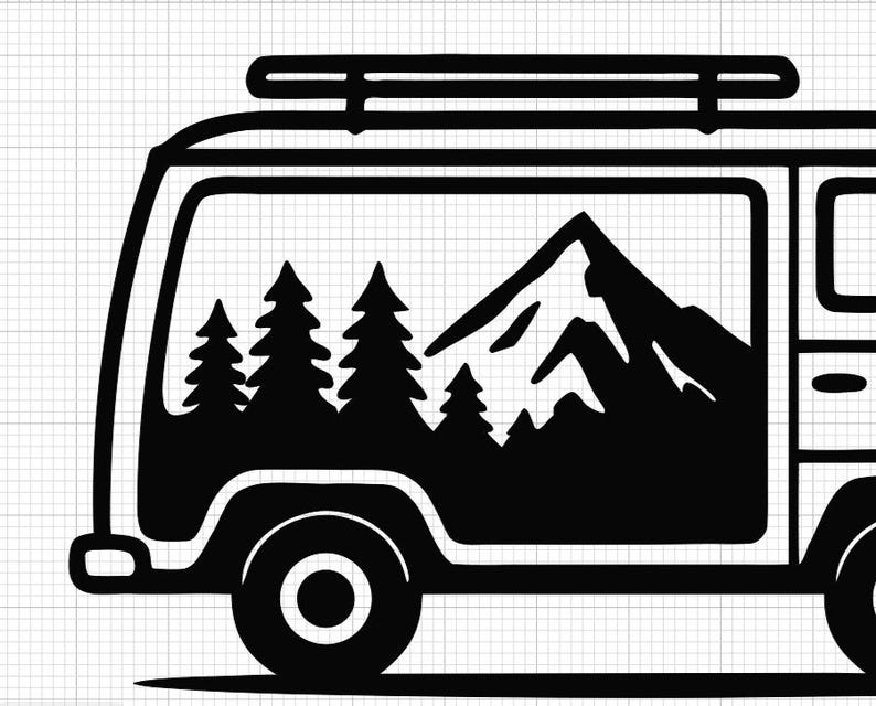Camper Van SVG File Digital Download - Etsy