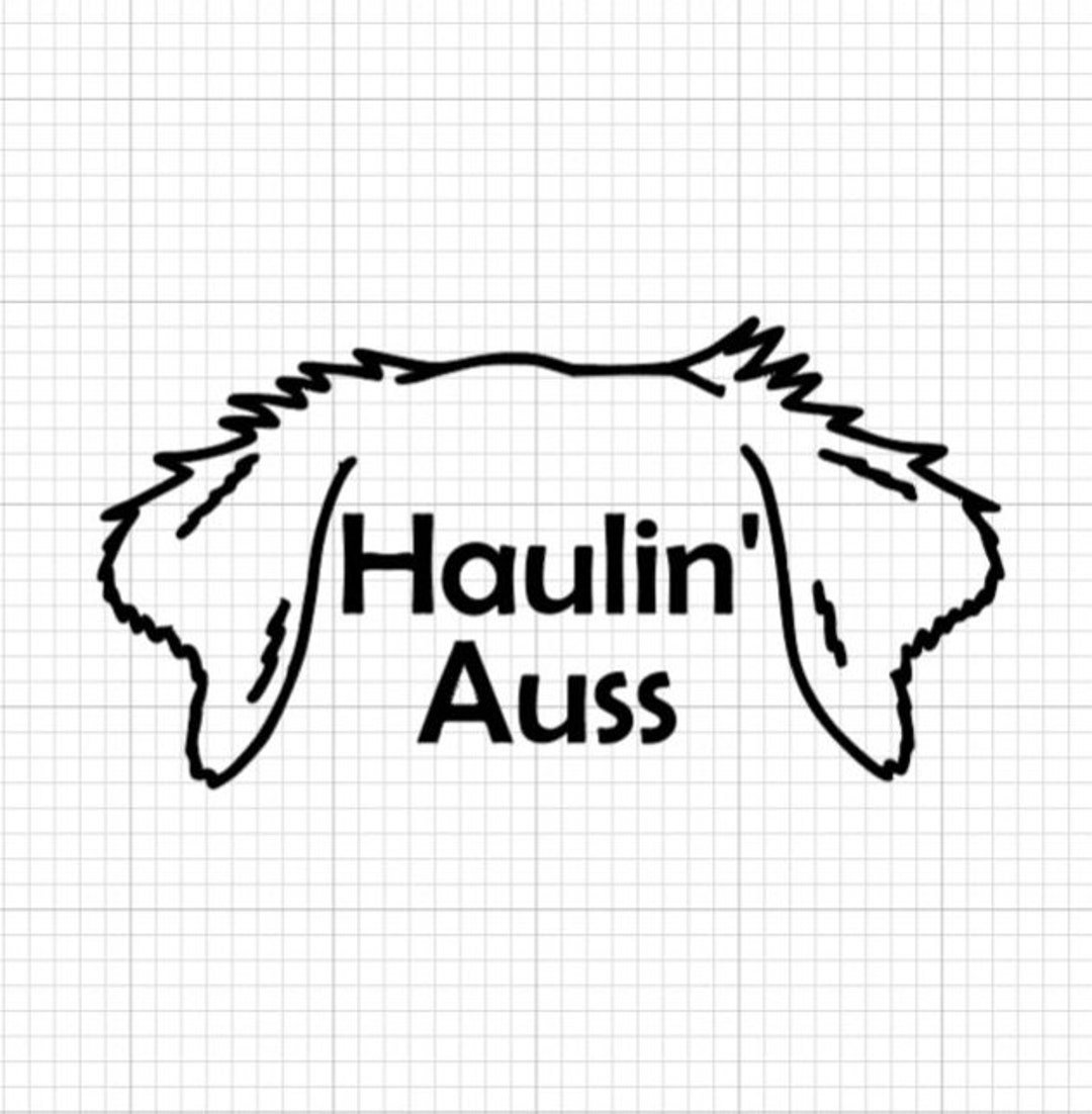 Australian Shepherd Haulin' Auss Vinyl Car Decal Sticker - Etsy