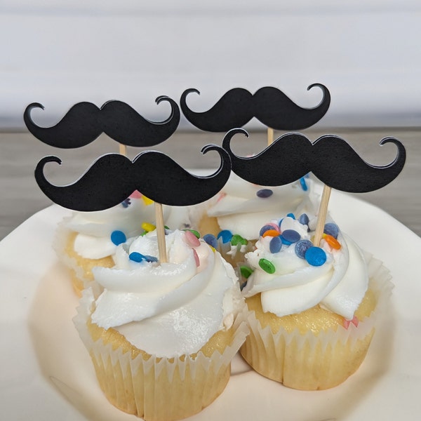 Mustache Cupcake Topper - Etsy