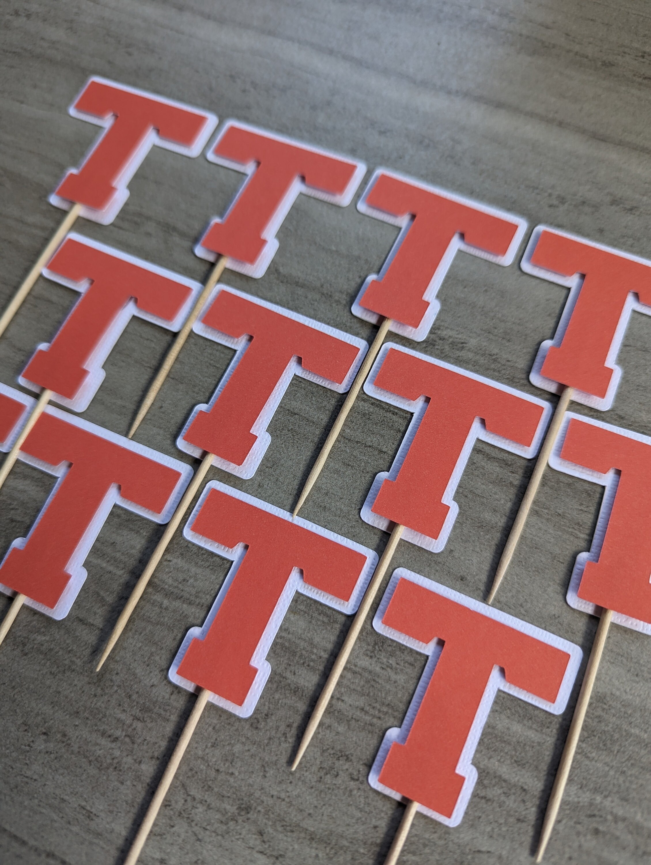 Tennessee Cupcake Toppers - Orange and White - Etsy
