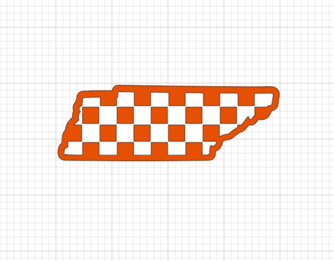 Checkerboard Tennessee Layered Vinyl Car Decal Sticker - Etsy