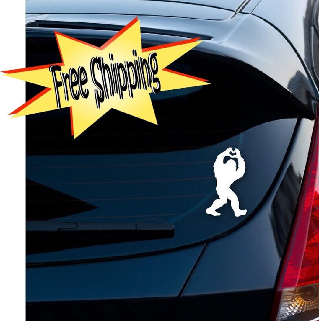 Sasquatch Bigfoot Love Vinyl Car Decal Sticker - Etsy