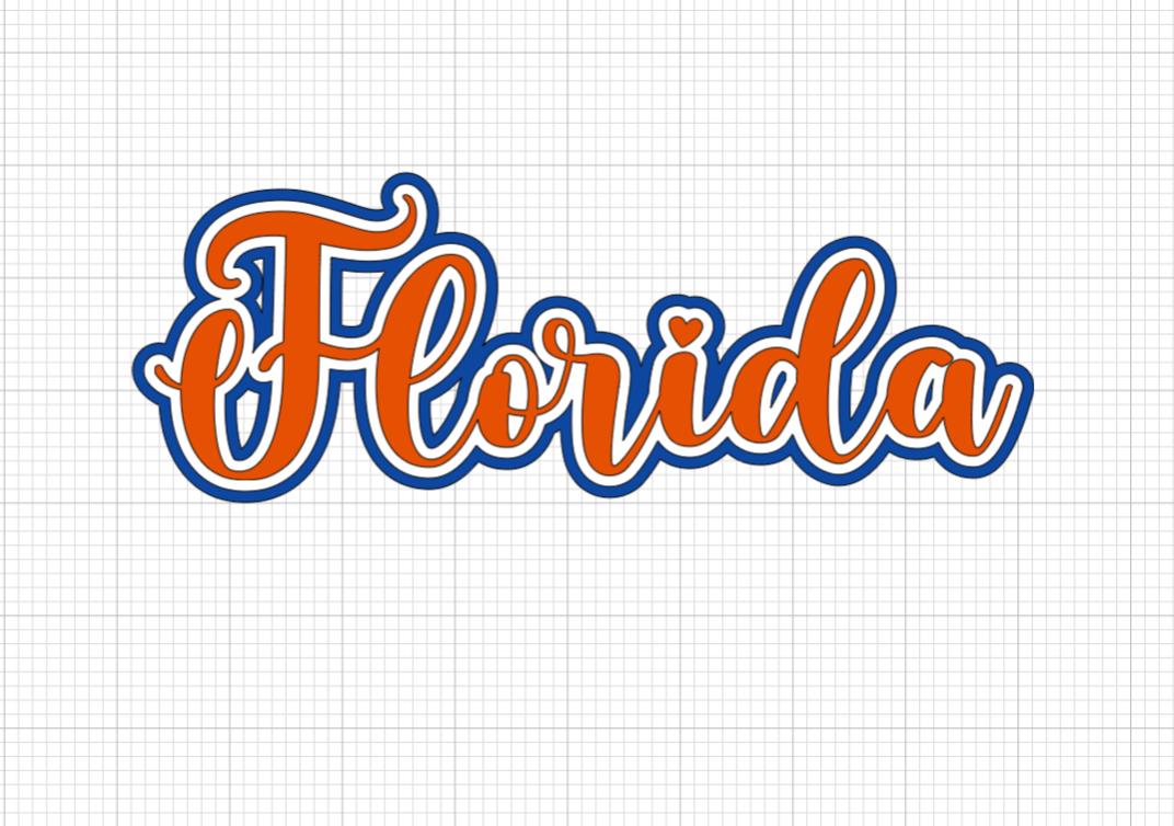 Florida Layered Vinyl Car Decal Sticker - Etsy