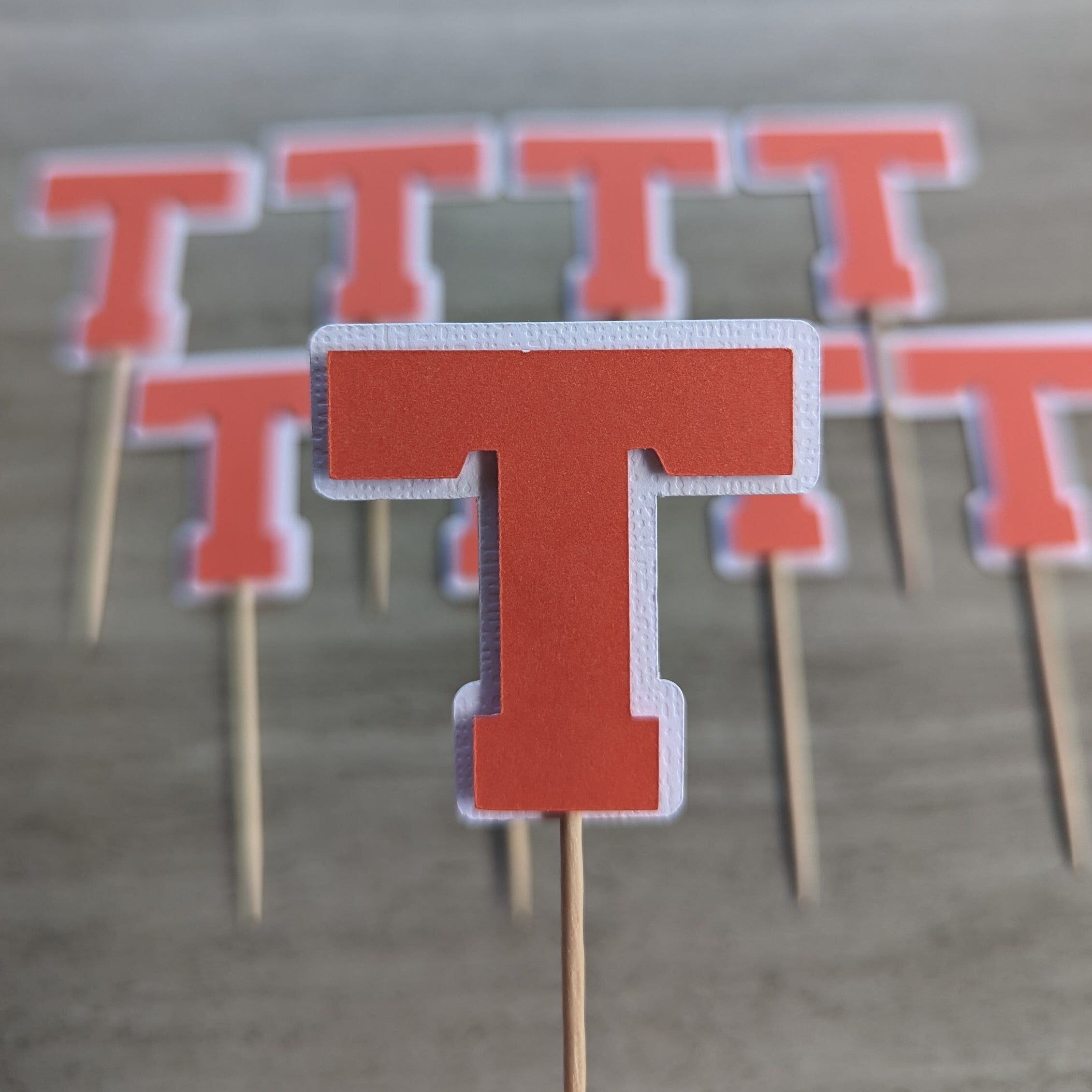 Tennessee Cupcake Toppers - Orange and White - Etsy