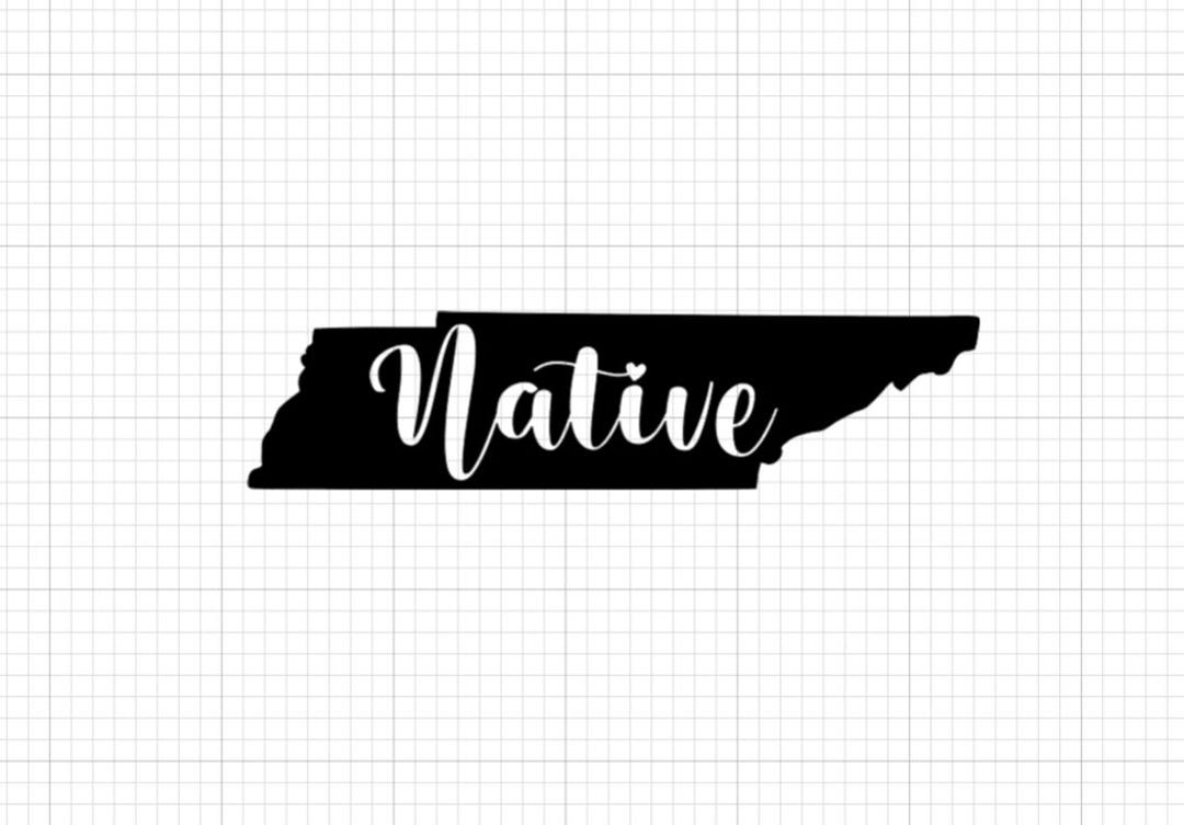 Tennessee Native Vinyl Car Decal Sticker With Word Cutout - Etsy