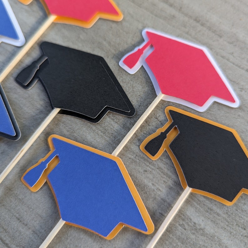 Graduation Cap Cupcake Toppers - Etsy