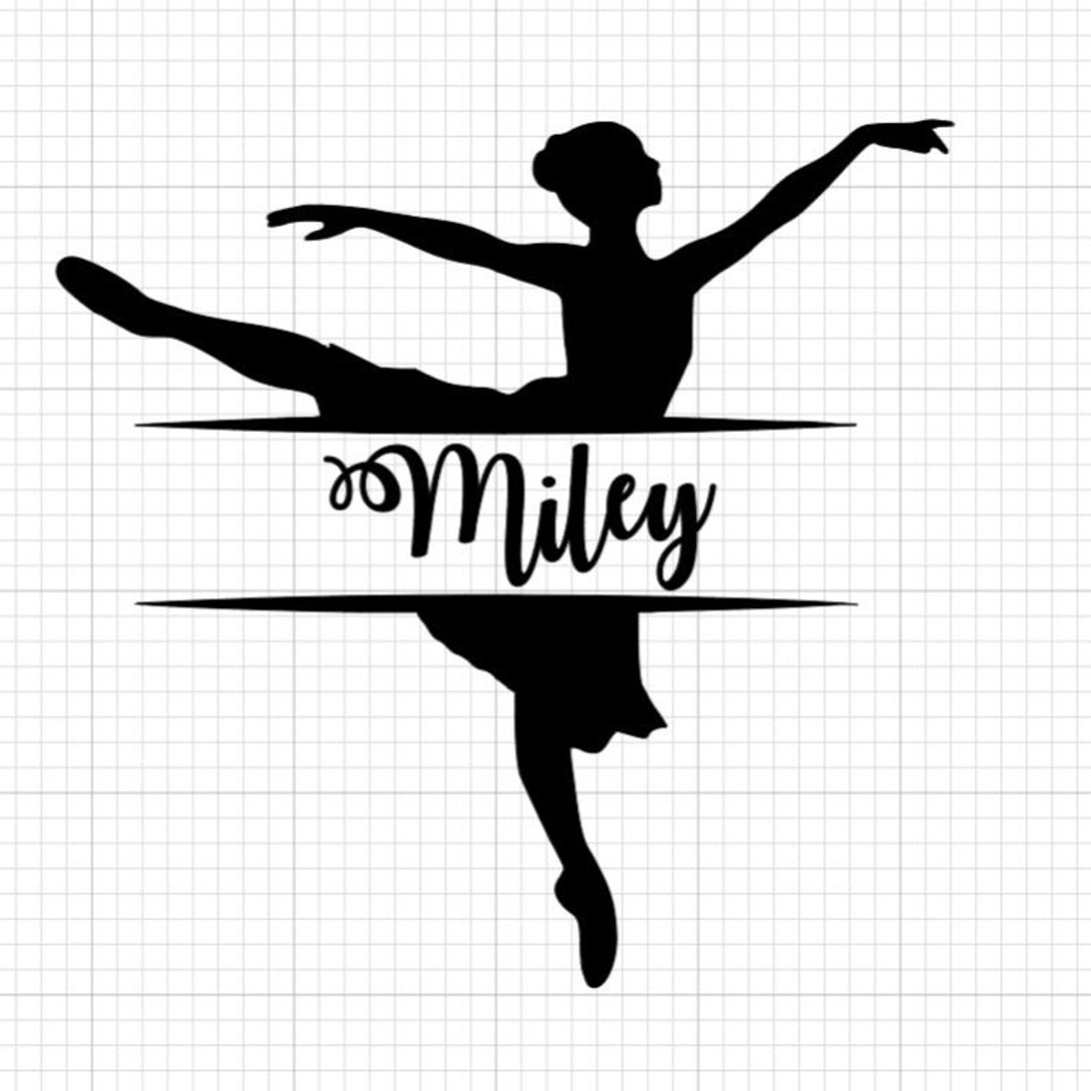 Customizable Name Ballet Dancer Vinyl Car Decal Sticker - Etsy