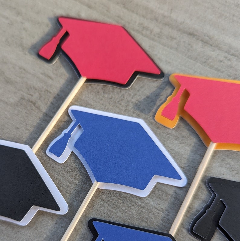 Graduation Cap Cupcake Toppers - Etsy