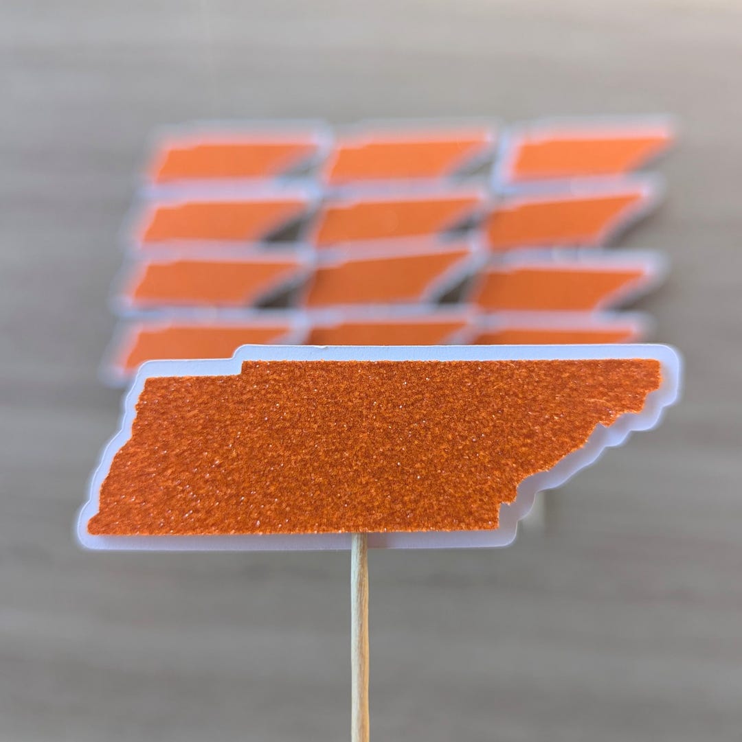 Glitter Orange Tennessee Cupcake Toppers - Etsy