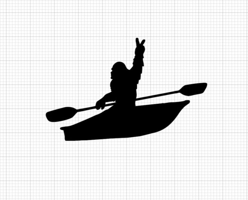 Sasquatch Kayak Bigfoot Vinyl Car Decal Sticker - Etsy