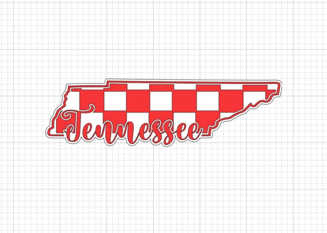 Tennessee Checkerboard Vinyl Car Decal Sticker - Etsy