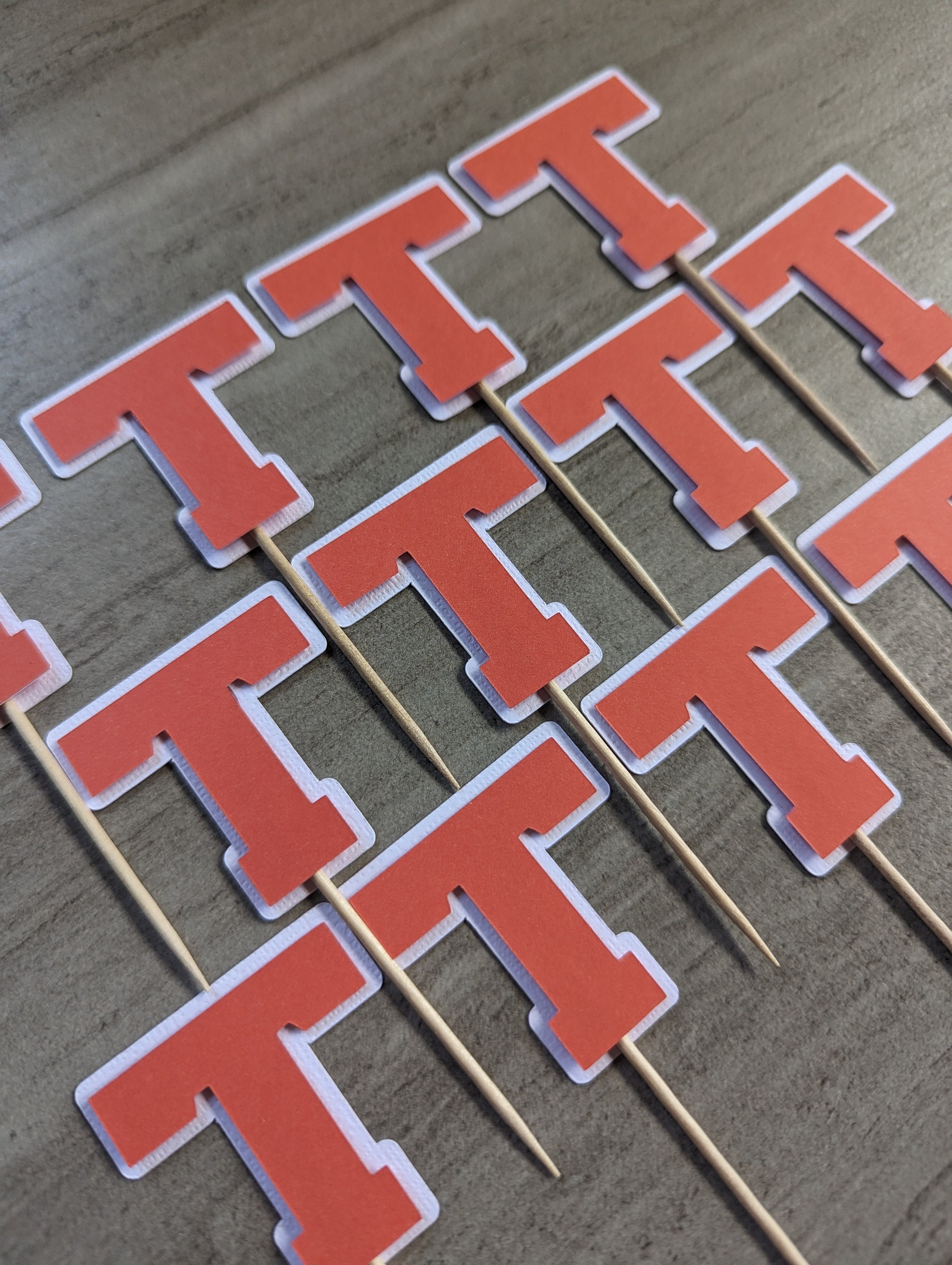 Tennessee Cupcake Toppers - Orange and White - Etsy