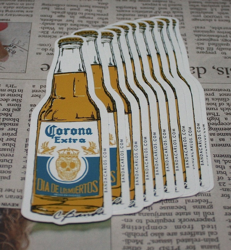 Corona Sticker Decal Dia De Los Muertos Cerveza Beer Pop | Etsy