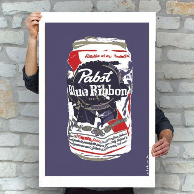 PBR Beer Cerveza Poster Pop Art Street Art Pabst Blue - Etsy
