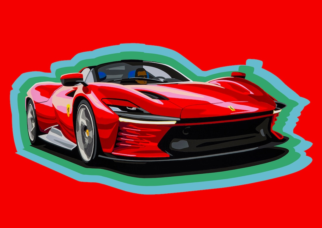 Ferrari SP3 Daytona Supercar. Fine Art Giclee Ltd Ed Print. - Etsy