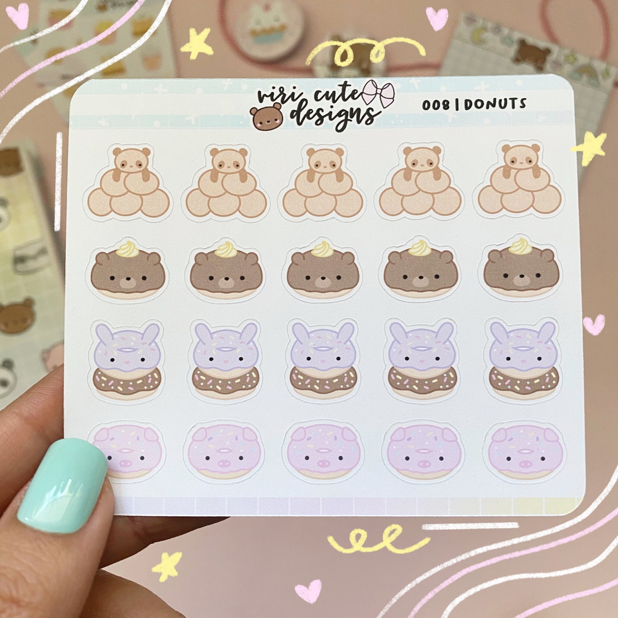 Papercraft Craft Supplies & Tools 008 Cute Stickers Journaling Stickers ...