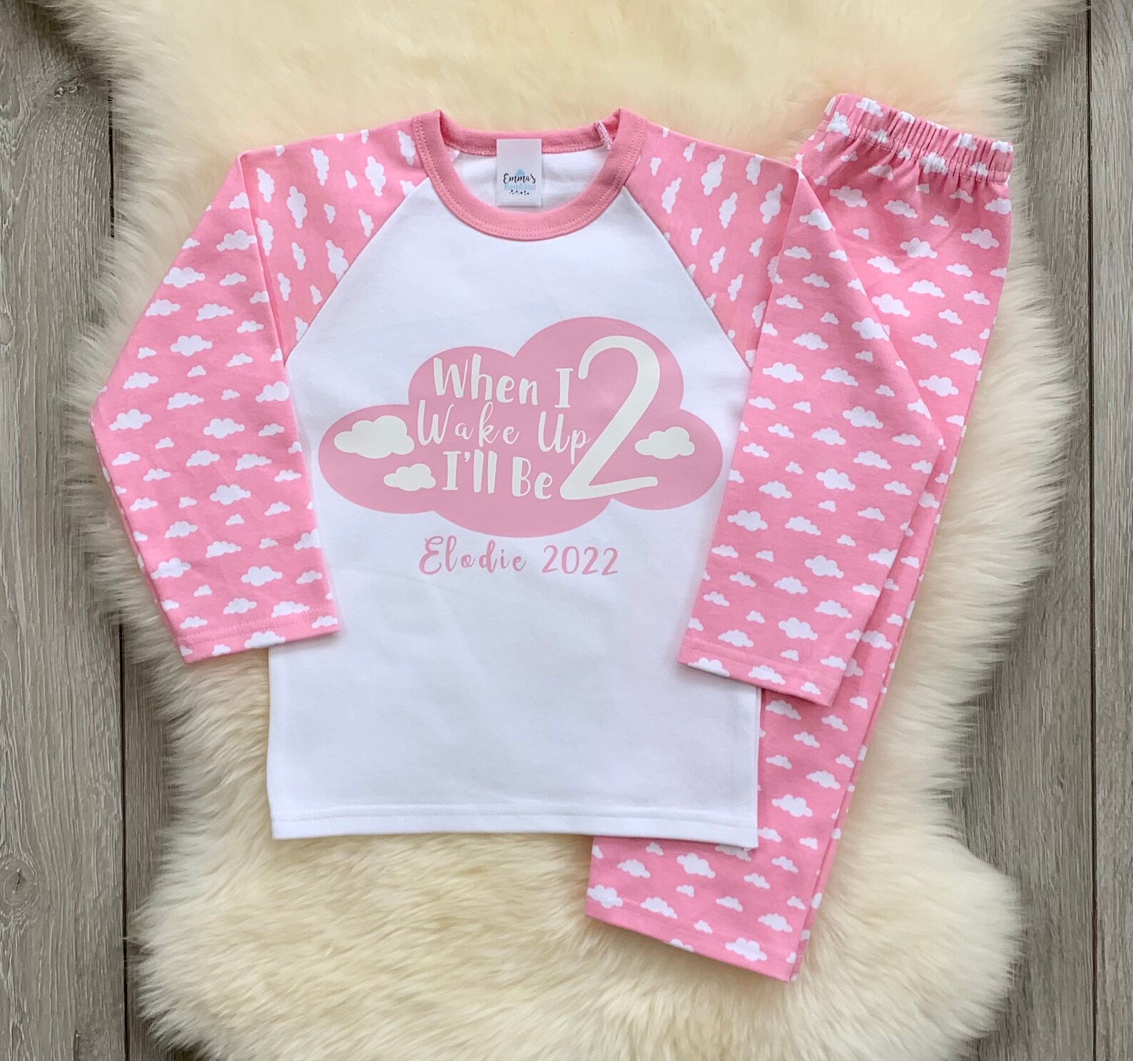 Personalized Birthday Pyjamas Pajamas: Kids Cotton Number Outfit - Etsy UK
