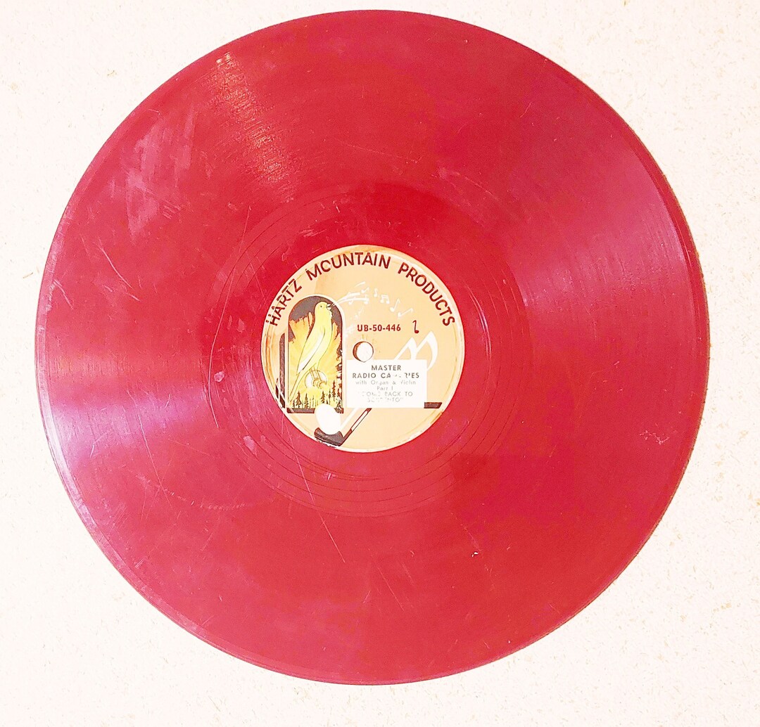 CANARY RED WAX Phonograph Record: 10-inch 78 Rpm > Master Radio ...