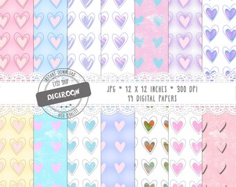 Nursery Digital Paper Pack Baby Boy Background Baby Scrapbook