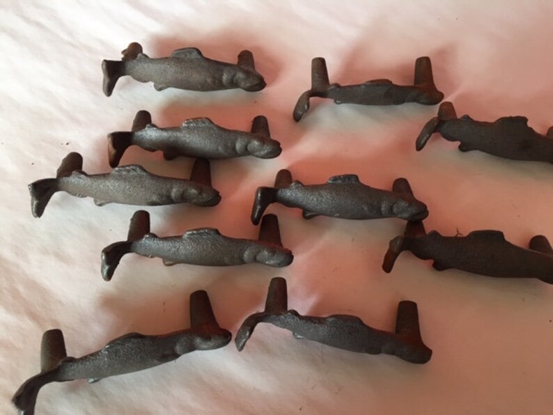 Unique Cast Iron Fish Handles - Etsy