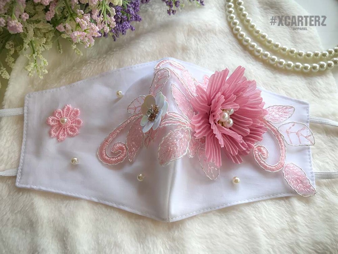 Face Mask Floral Lace Face Mask Elegant Mask Flower Lace Mask - Etsy