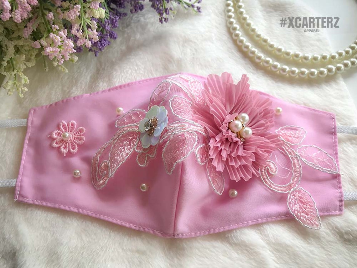 Face Mask Floral Lace Face Mask Elegant Mask Flower Lace Mask | Etsy