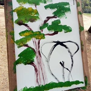Trunk Made Painting, Oil Painting Made by Thai Elephant, Elephant Wall ...