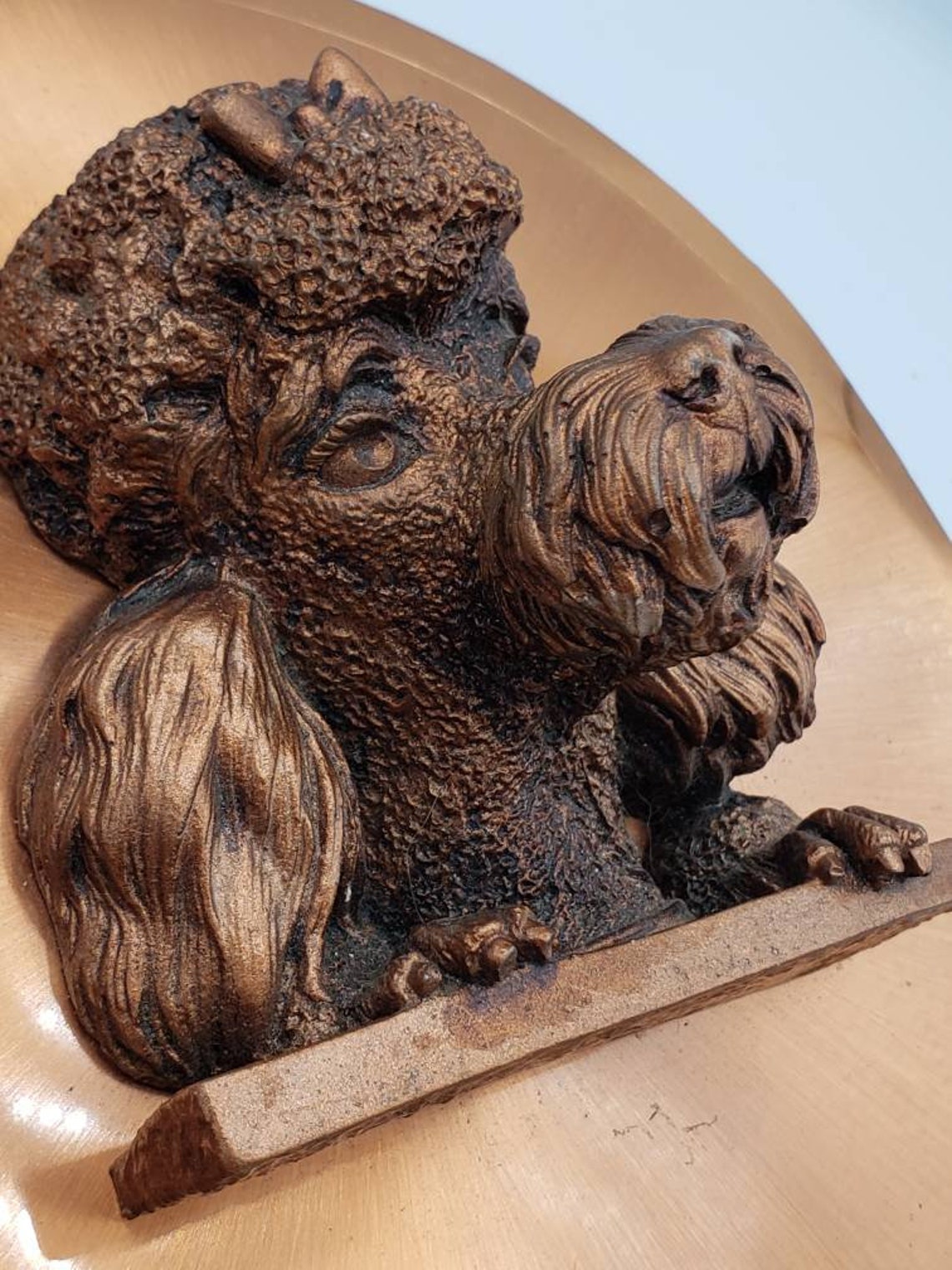 Copper Art 3D Mid Century Sculpture Poodle Dog Copperama Wall - Etsy