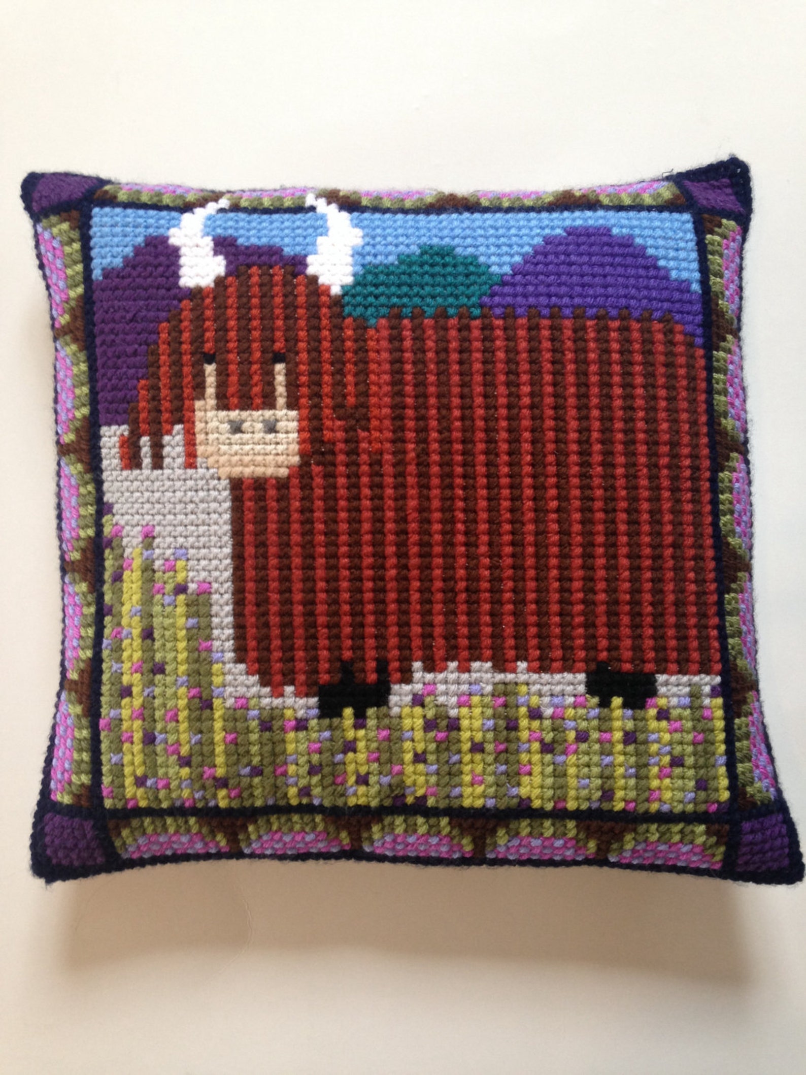 Cross Stitch Kit Stitch Your Own Cushion Front Kit, DIY Chunky Cross ...