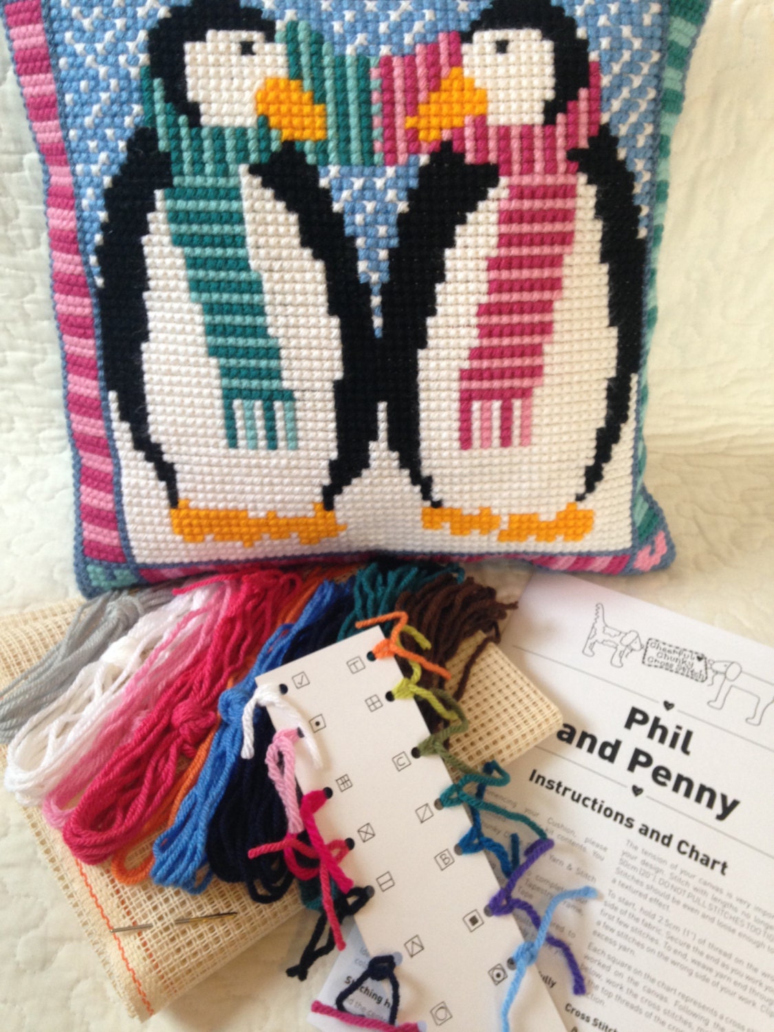 Cross Stitch Kit Stitch Your Own Cushion Front Kit DIY | Etsy