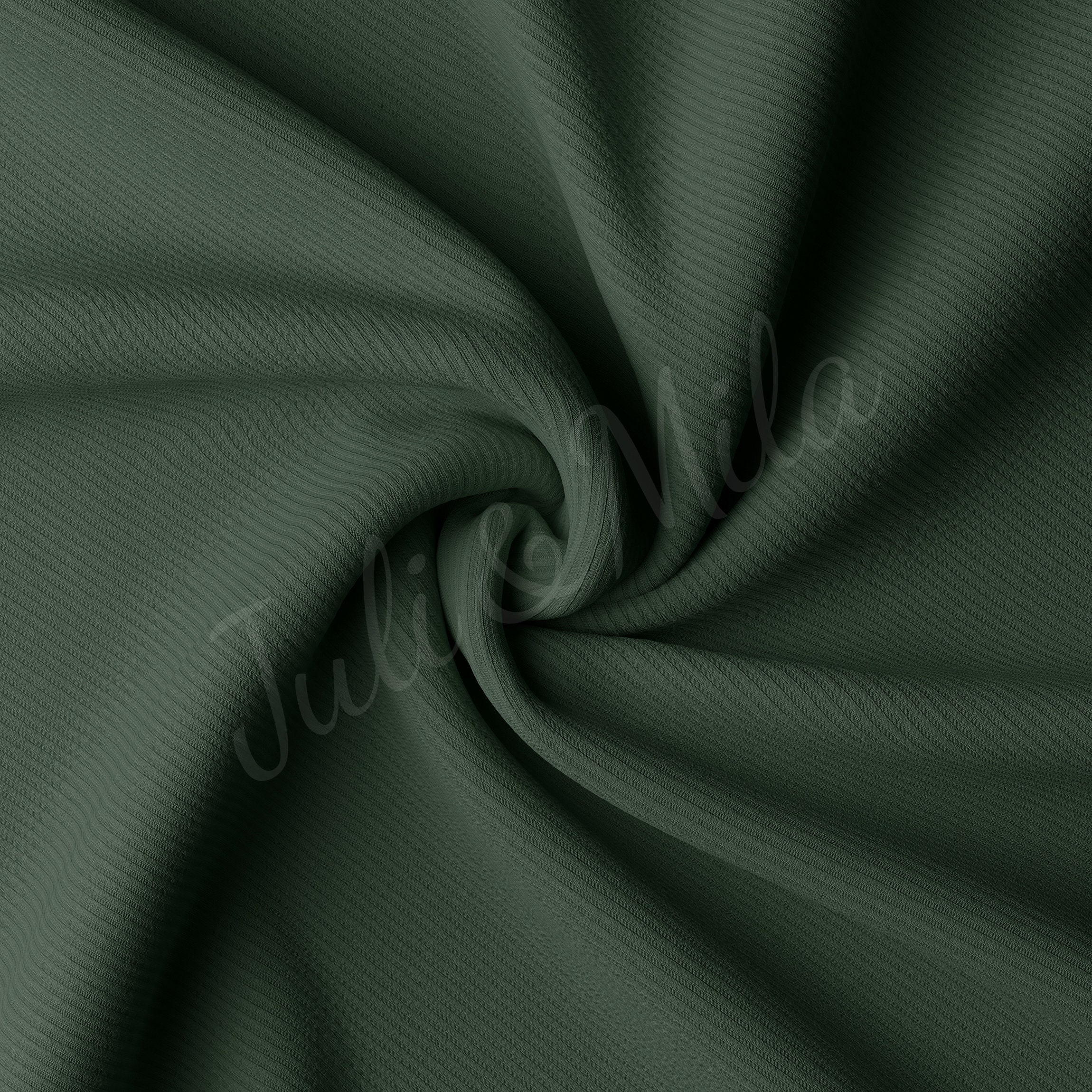 Army Green Rib Knit Fabric by the Yard Ribbed Jersey Stretchy Soft ...
