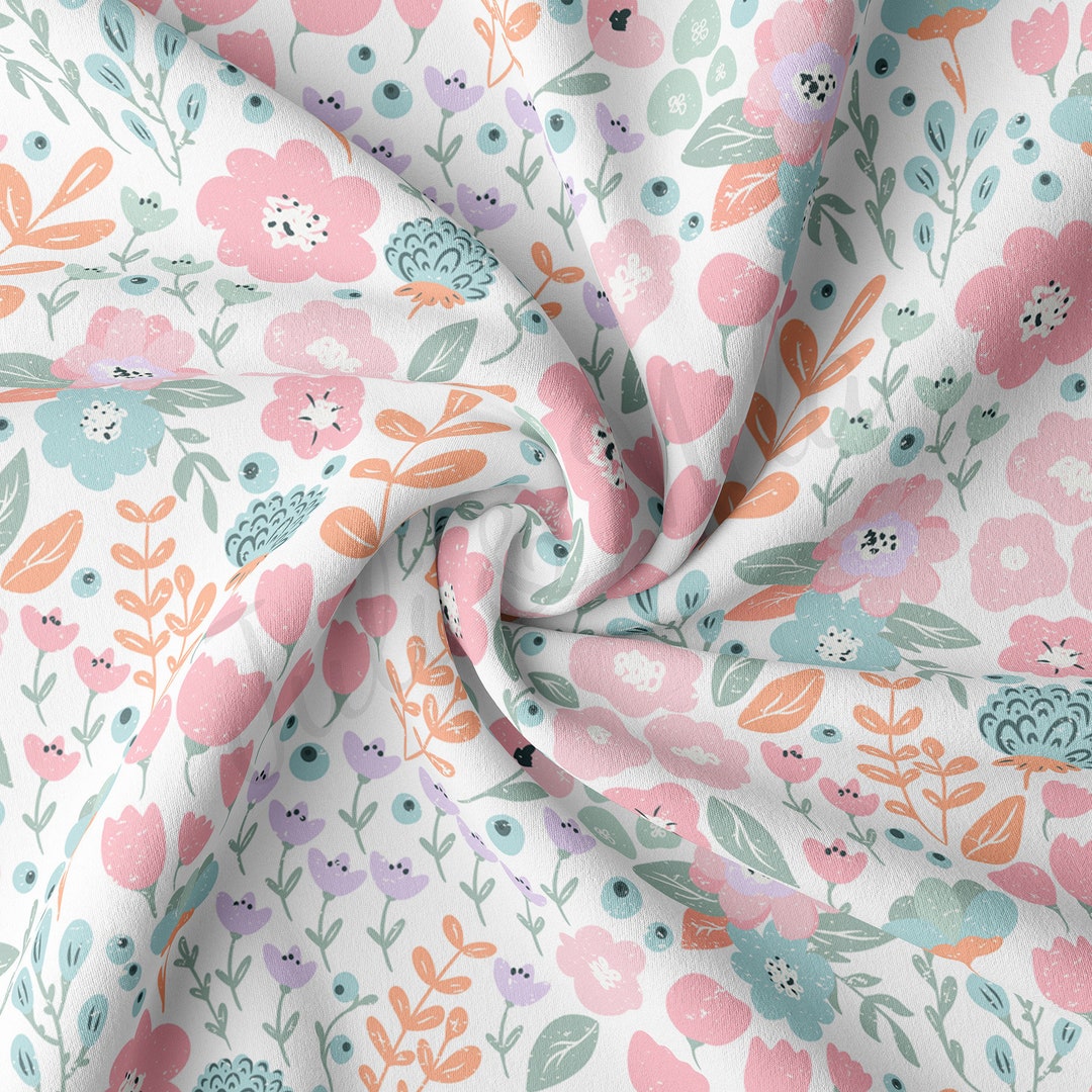 Floral DBP Fabric Double Brushed Polyester Fabric by the Yard DBP ...