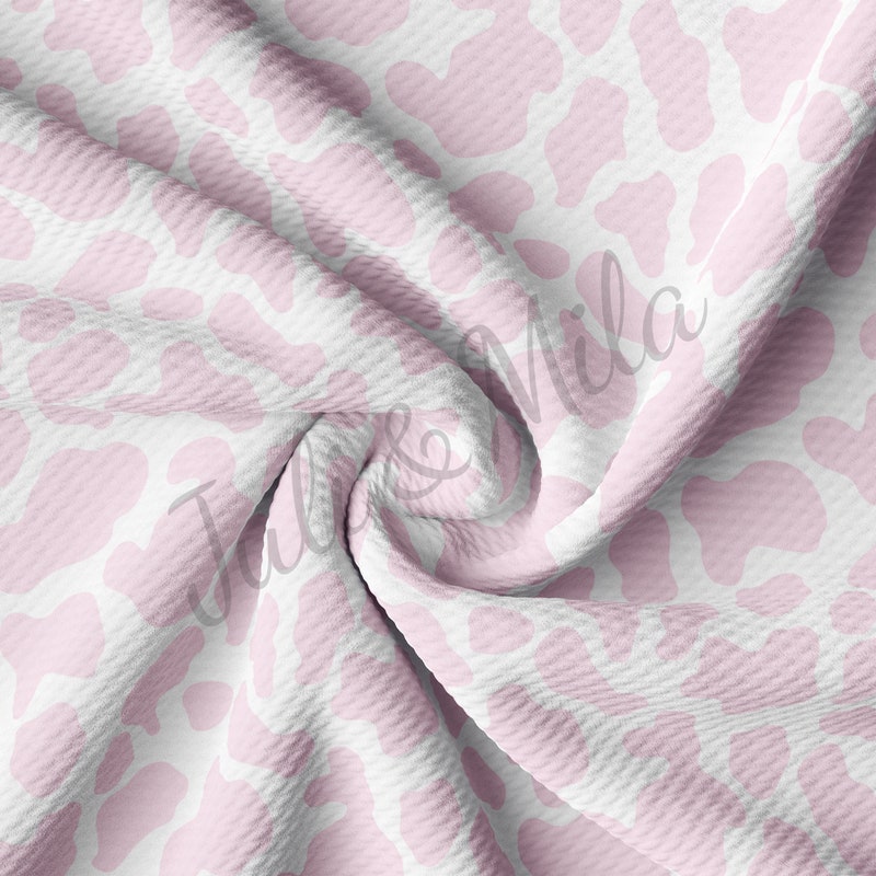 Pink Cow Print Fabric - Etsy