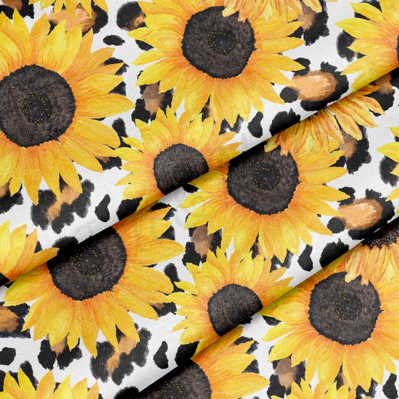Sunflower Fabric by the Yard Cotton - Etsy