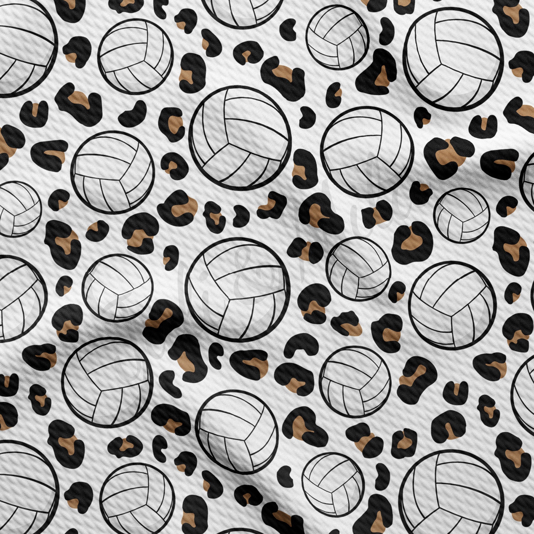 Volleyball Cheetah Bullet Printed Liverpool Textured Fabric by - Etsy