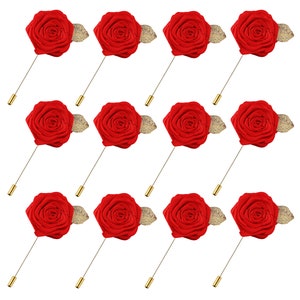 Flower Lapel Pin Red Lapel Pin Lapel Pin Wedding Lapel Pin - Etsy