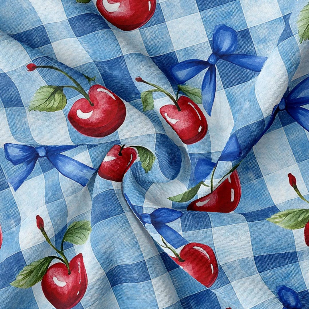 4th of July Patriotic Printed Liverpool Bullet Textured Fabric by the ...