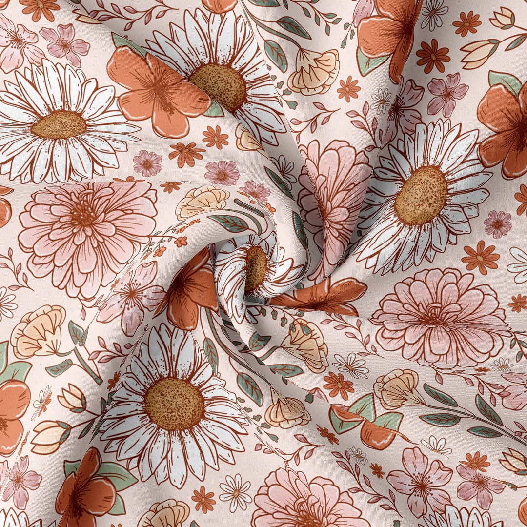 Floral DBP Fabric Double Brushed Polyester Fabric by the Yard DBP ...