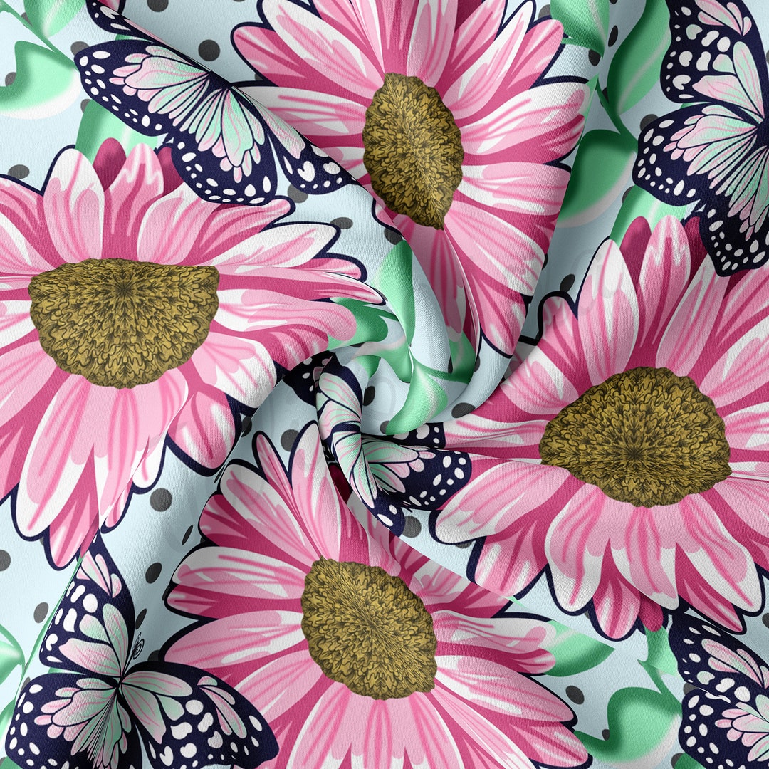 Floral DBP Fabric Double Brushed Polyester Fabric by the Yard DBP ...