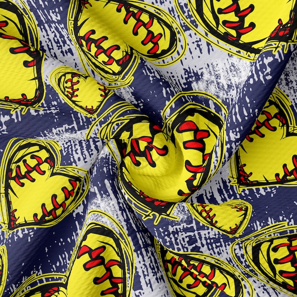 Softball Fabric by the Yard - Etsy