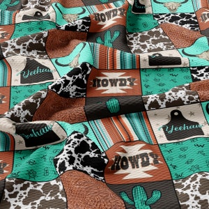 Western Boho Liverpool Bullet Textured Fabric by the Yard 4way Stretch ...