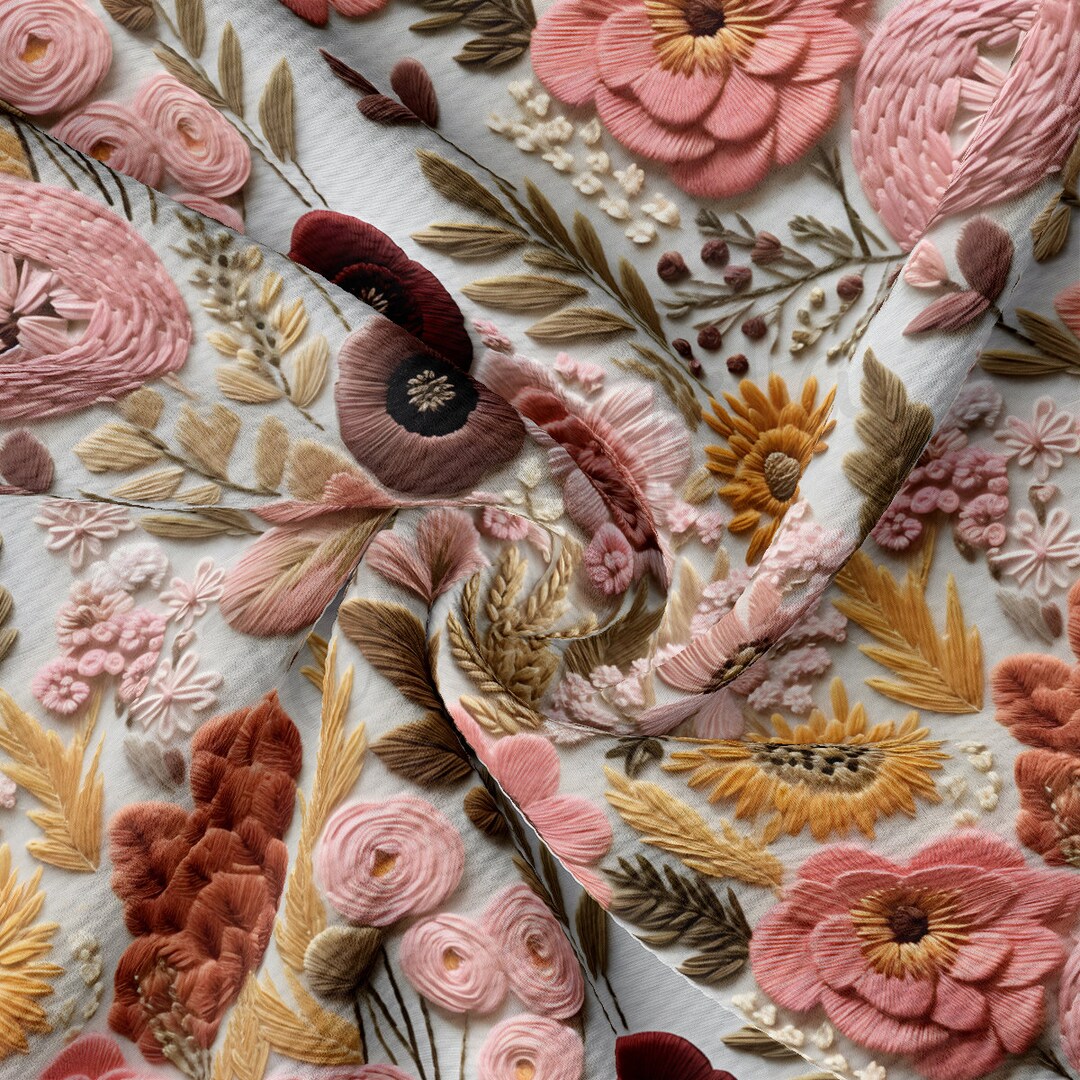 Floral Liverpool Bullet Textured Fabric by the Yard 4way Stretch Solid ...