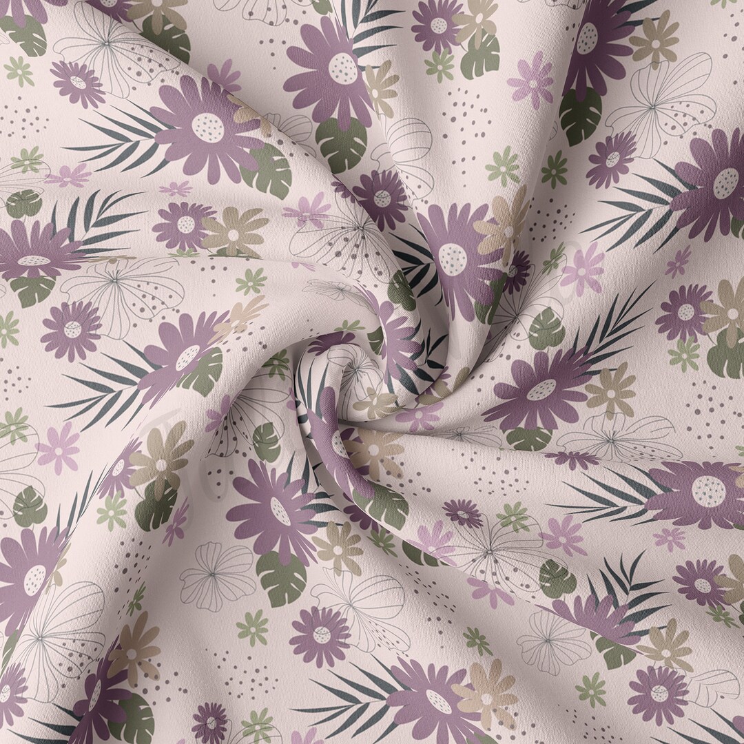 Floral DBP Fabric Double Brushed Polyester Fabric by the Yard DBP ...
