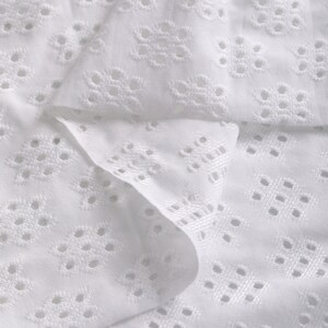Eyelet Fabric by the Yard, Floral Knit Eyelet Fabric, Eyelet Stretchy ...
