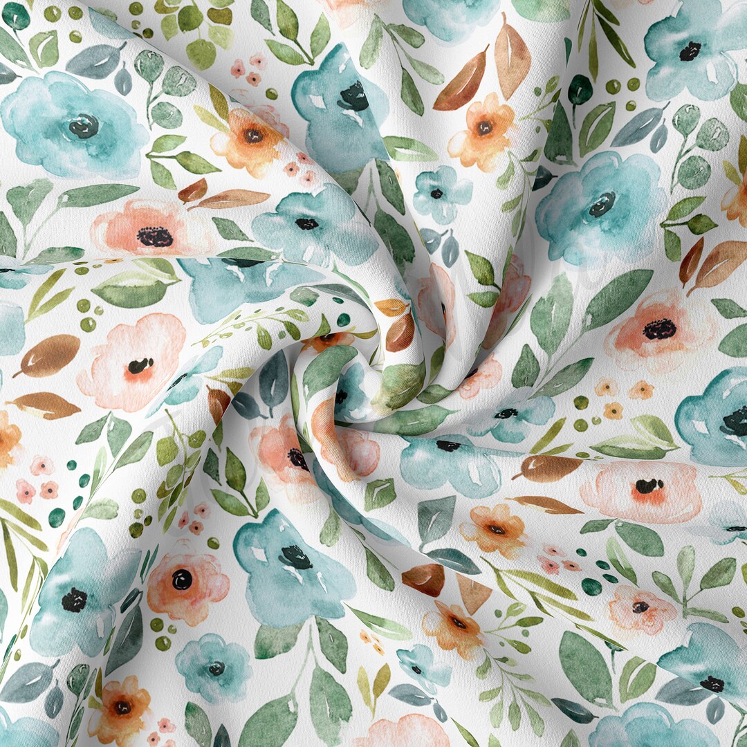 Floral DBP Fabric Double Brushed Polyester Fabric by the Yard DBP ...