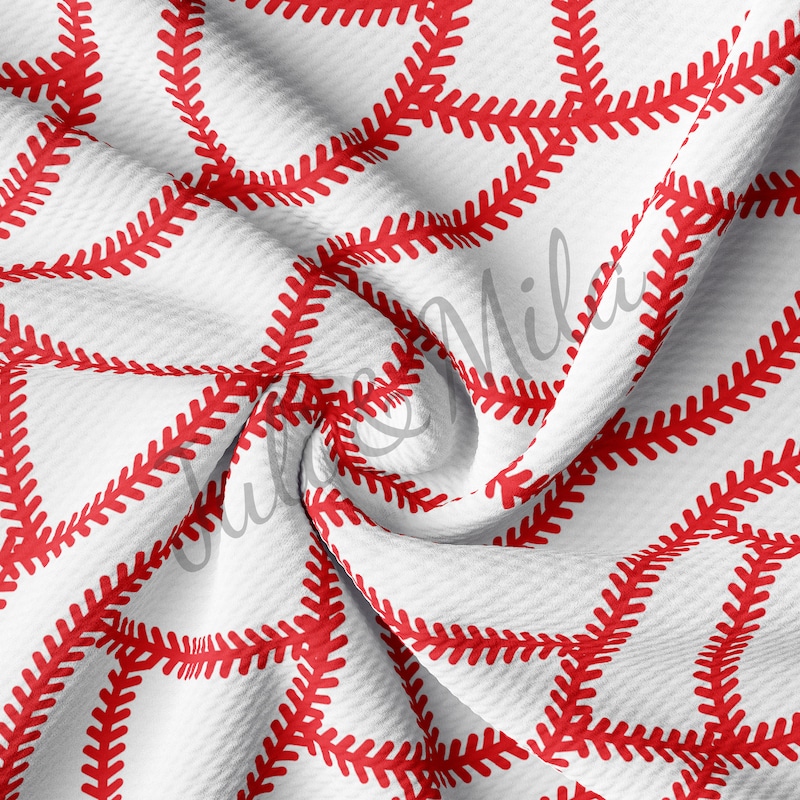 Baseball and Bows Fabric - Etsy