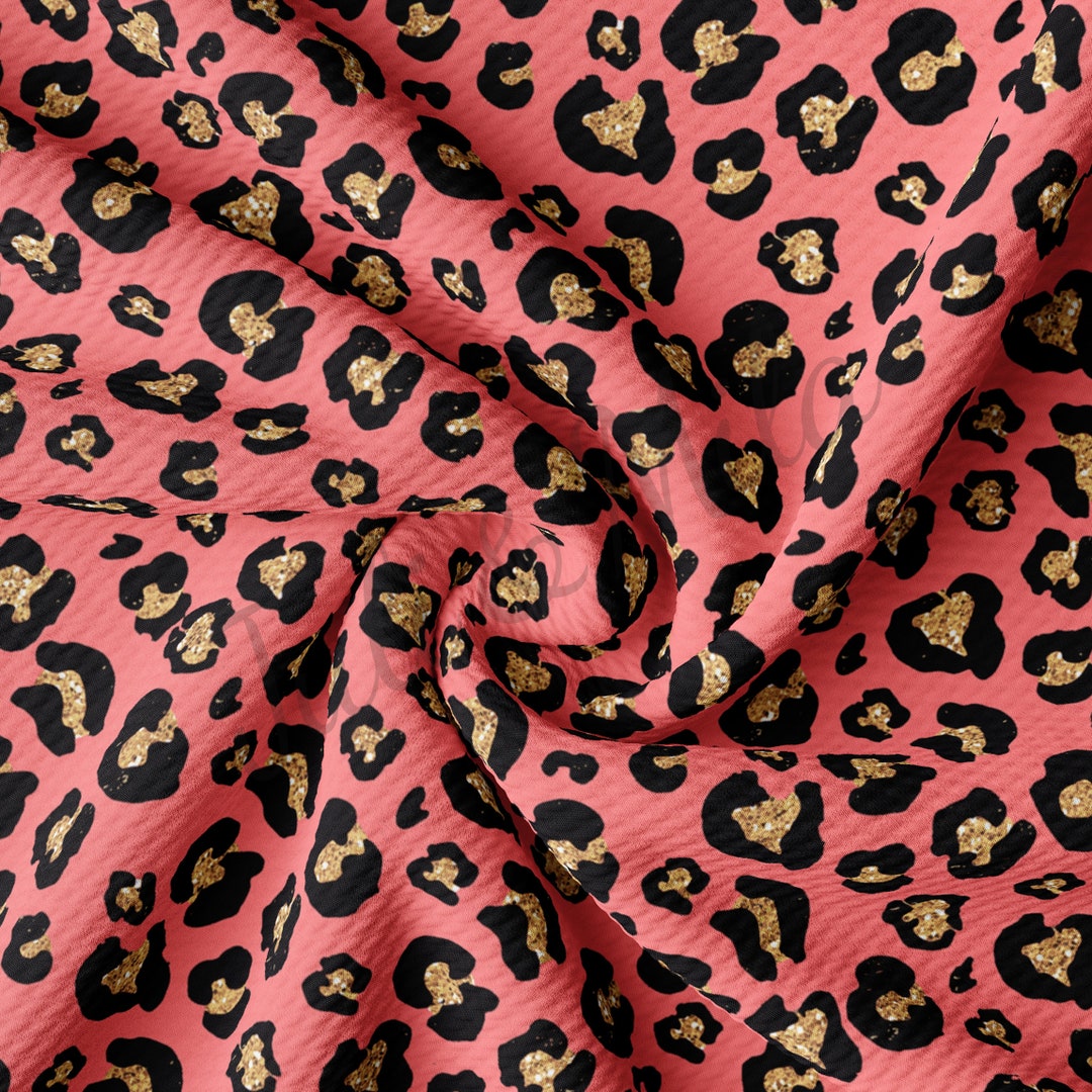 Cheetah Leopard Liverpool Bullet Textured Fabric by the Yard 4way ...